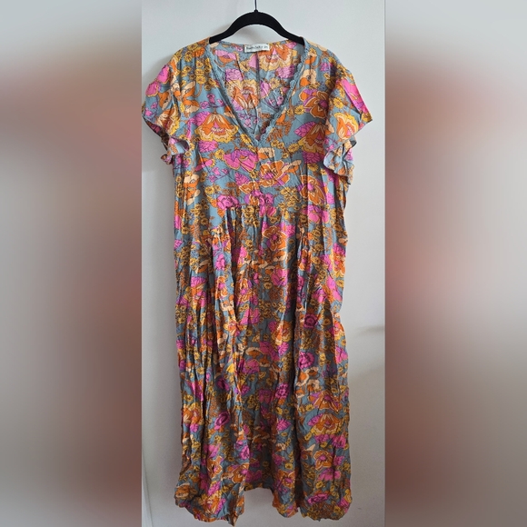Rusttydustty | Dresses | Colorful Floral Maxi Dress | Poshmark